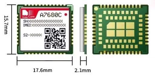 SIMCOM A7680C IOT Wifi Module LTE CAT1 Module Super Small Size